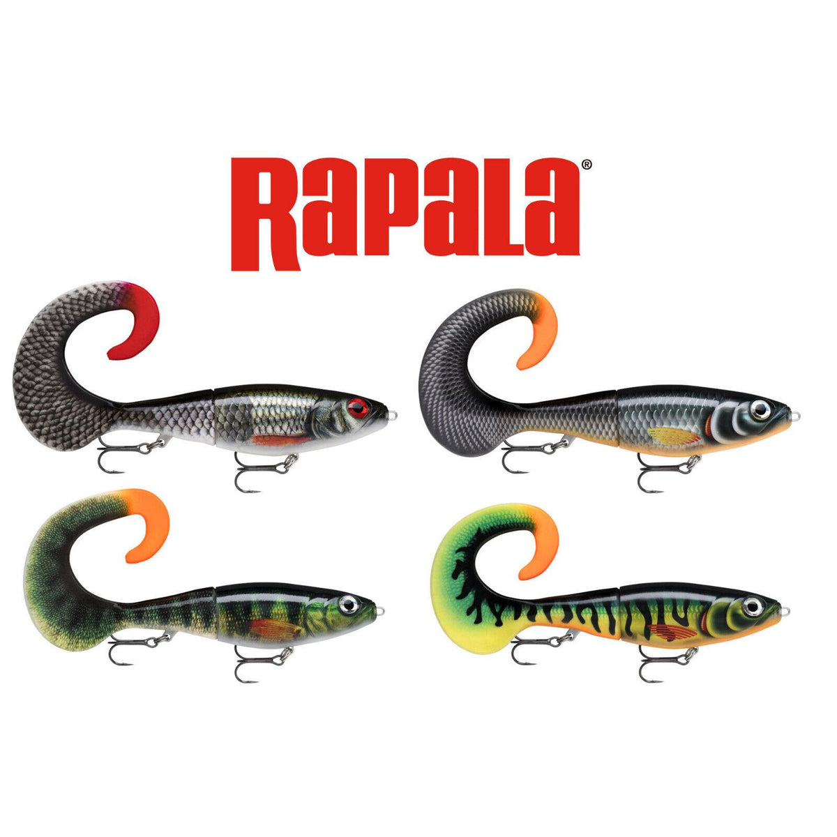 Rapala Northern Pike Fishing Baits, Lures Rapala X-Rap Otus Hybrid Soft Tail Fishing Lure ...