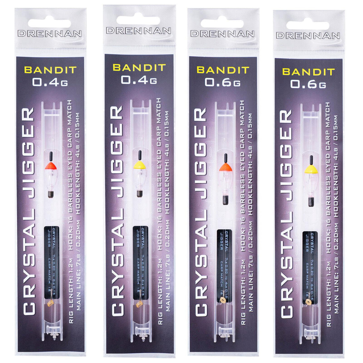 Drennan Crystal Jigger Bandit Rig Carp Fishing Pre-Tied Pole Rigs All ...