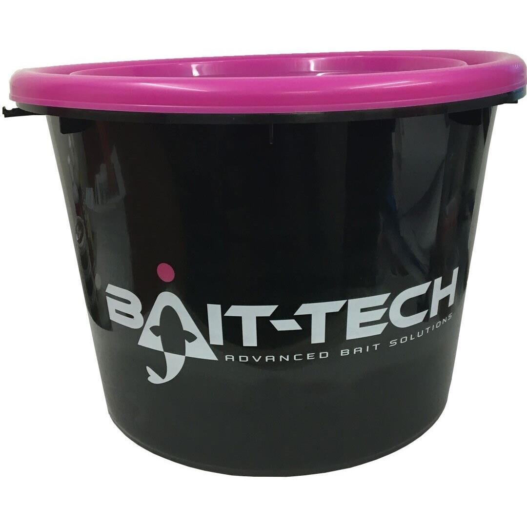 Bait-Tech 17L Bait Bucket With Lid Black/Pink Carp Fishing Groundbait ...