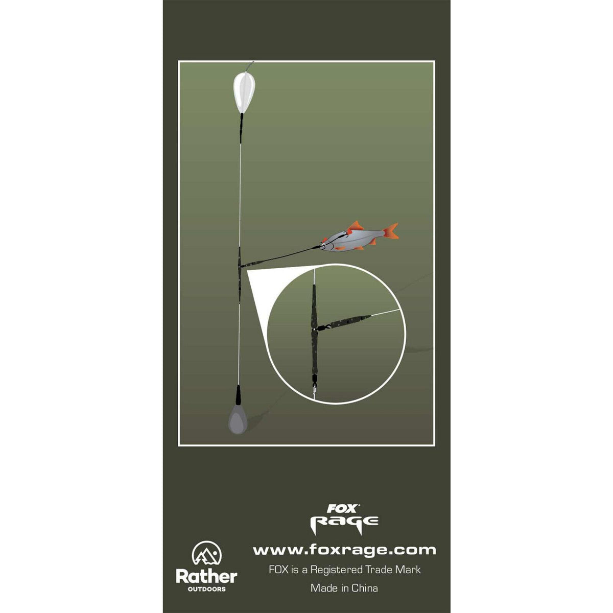 Fox Rage Predator Camo Rotary Uptrace Kit Pike Fishing Paternoster Rig ...