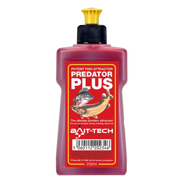 Bait-Tech Liquid Predator Plus Pike Perch Fishing Bait Red Liquid Addi ...