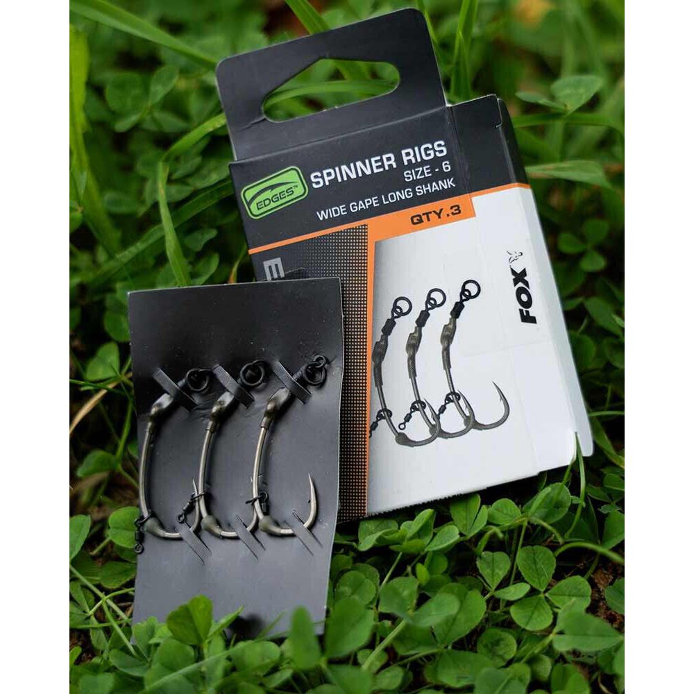 Fox Edges Spinner Rig Carp Fishing Pre-Tied Micro Barbed Fishing Rigs ...