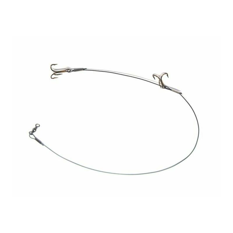 Allcock Snap Tackle Barbed Twin Treble Trace Pike Predator Fishing ...